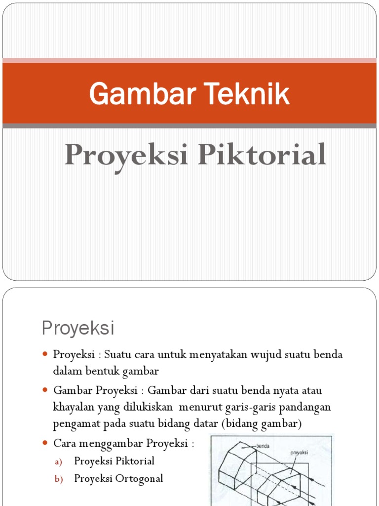 Gambar Teknik (Proyeksi Piktorial) 2 | PDF