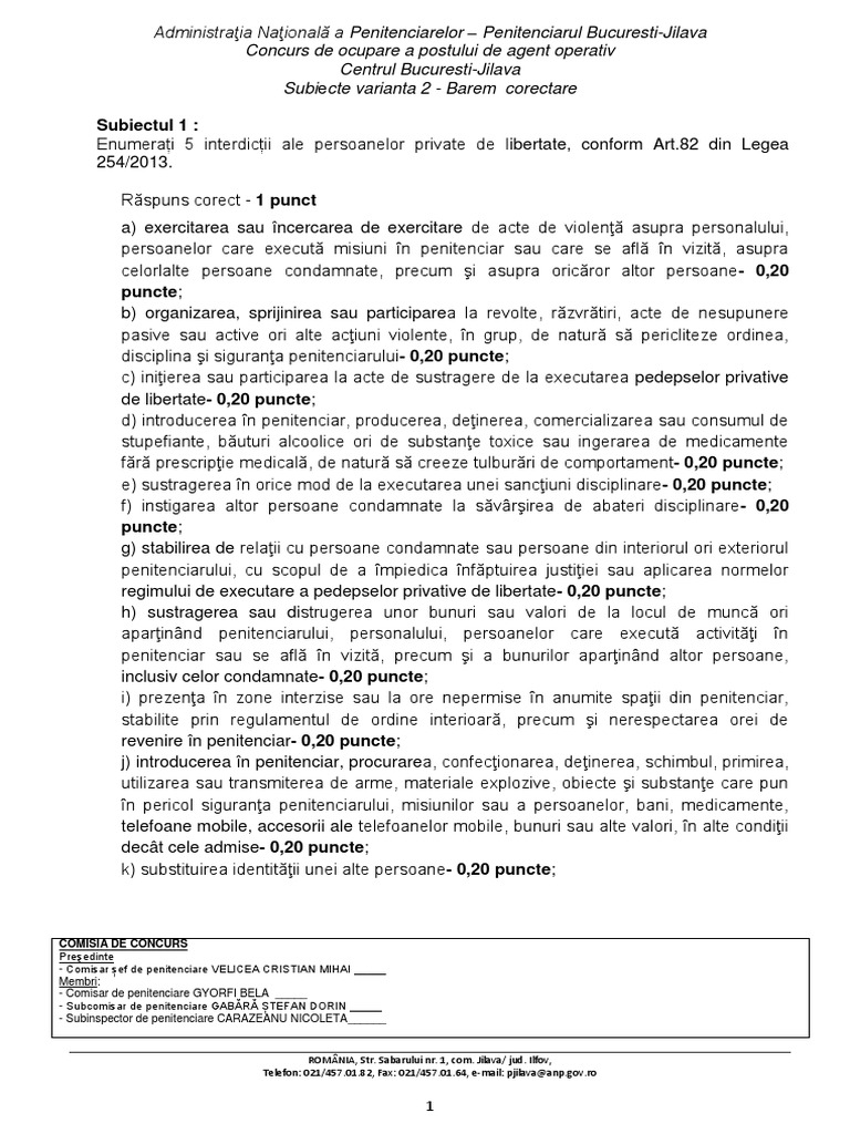 Barem Corectare Varianta2 - Seria IV | PDF
