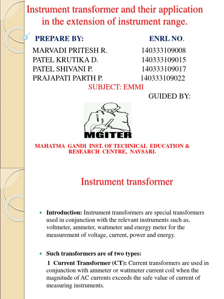 Applications of Instrument Transformers | PDF | Inductor | Transformer