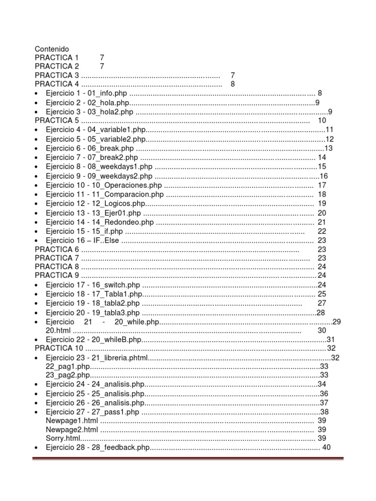 Cuaderno de Ejercicios y Practicas PHP | PDF | Comillas | Php
