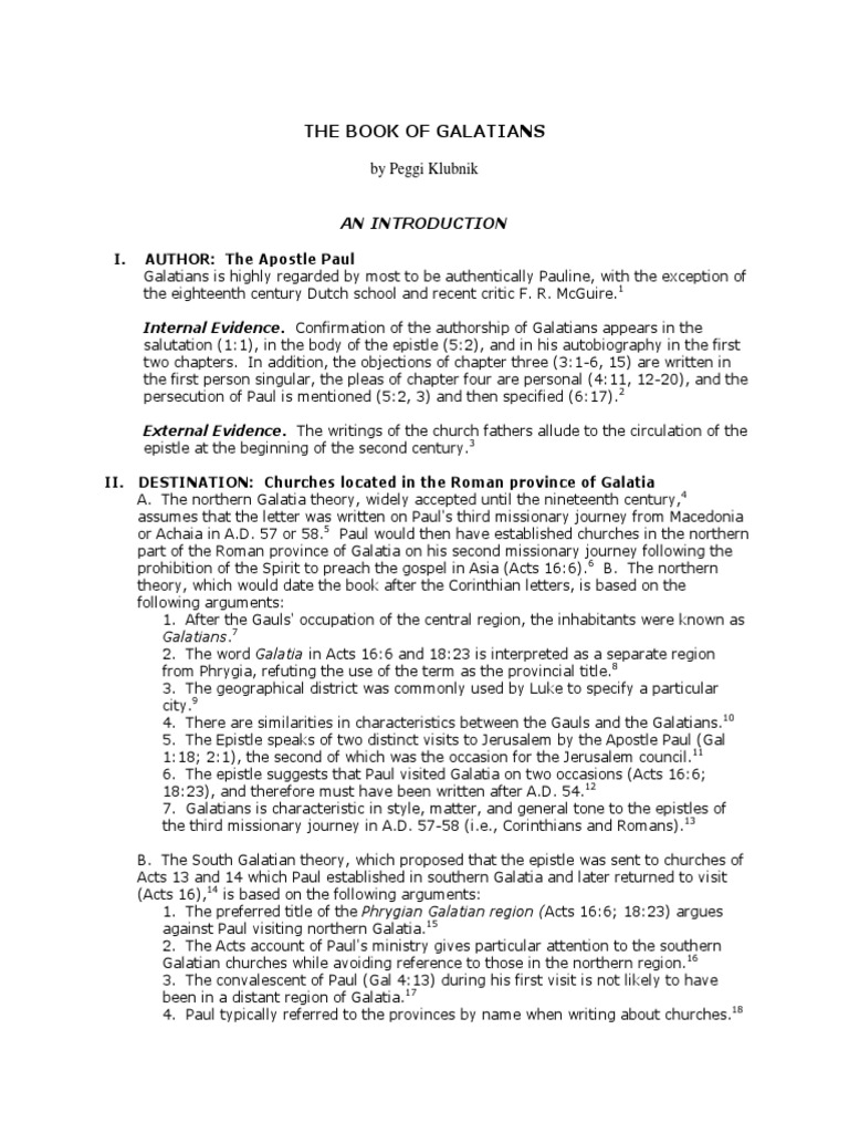 The Book of Galatians | PDF | Epistle To The Galatians | Paul The Apostle