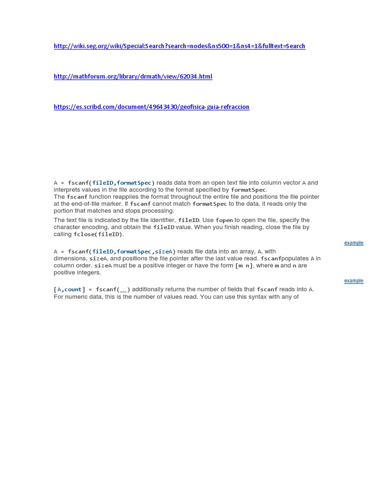 Fileid Formatspec: Example | PDF
