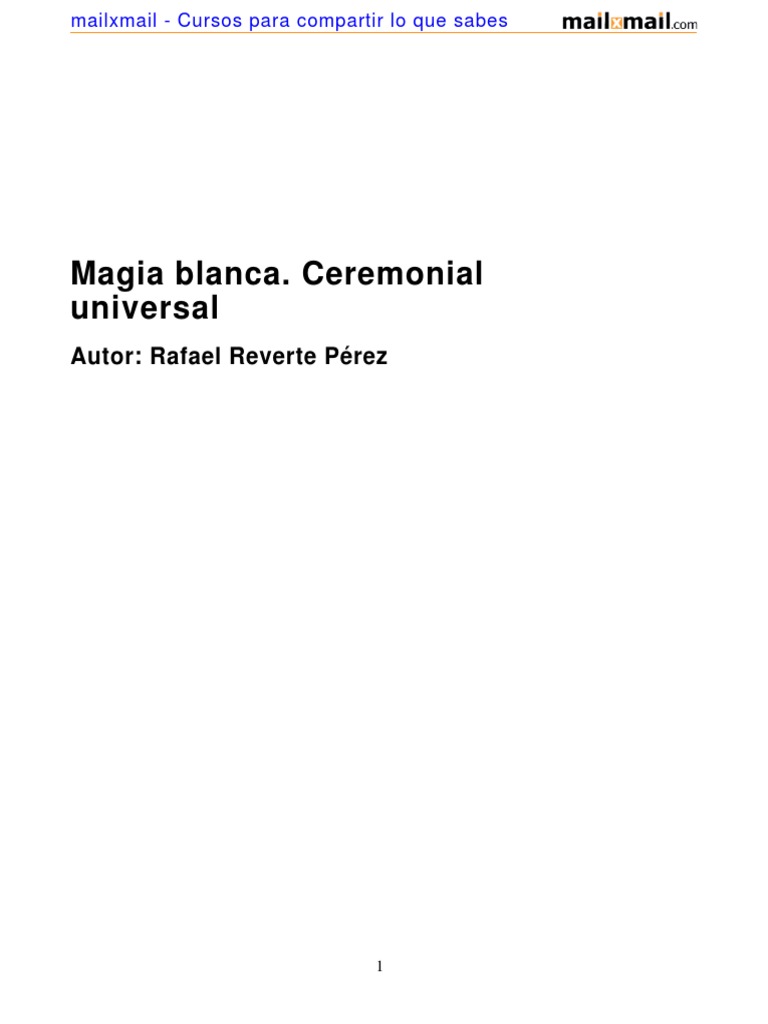 Magia Blanca Ceremonial Universal Completo PDF | PDF | Magia ...