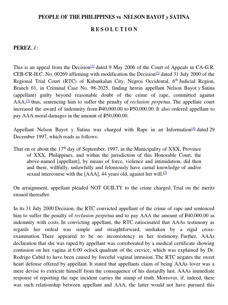 People vs Bayot | Statute Of Limitations | Crimes