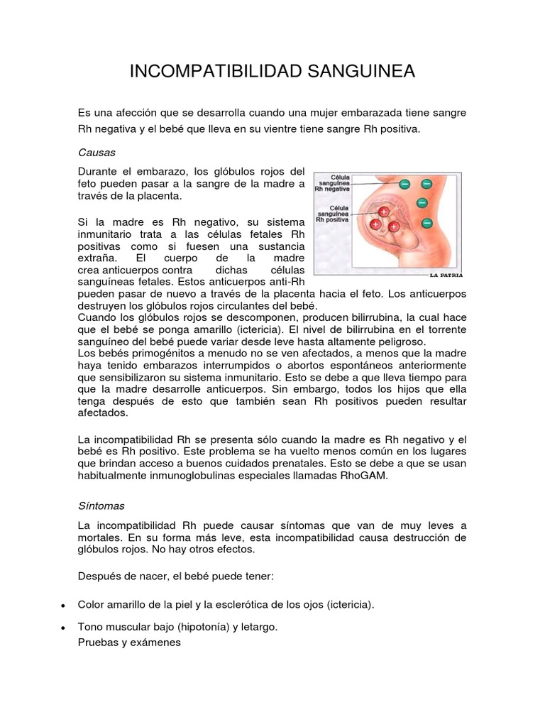 Incompatibilidad RH | PDF | Especialidades Medicas | Medicina