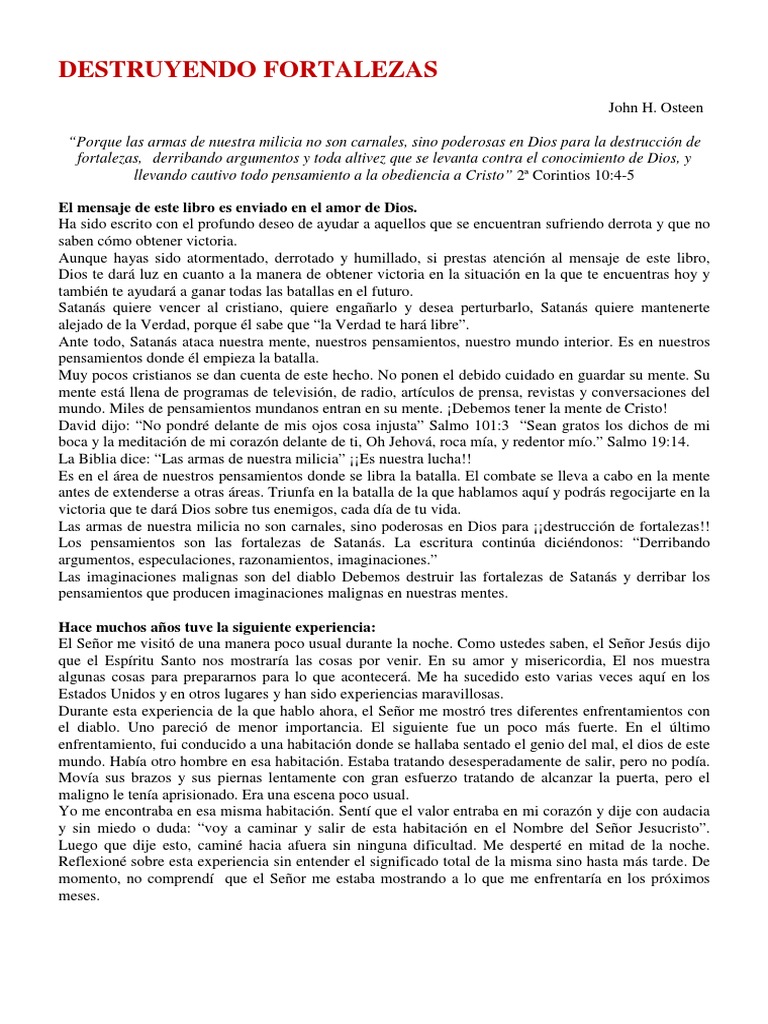 Estrategias para Derribar Fortalezas | PDF | Cristo (título) | Diablo