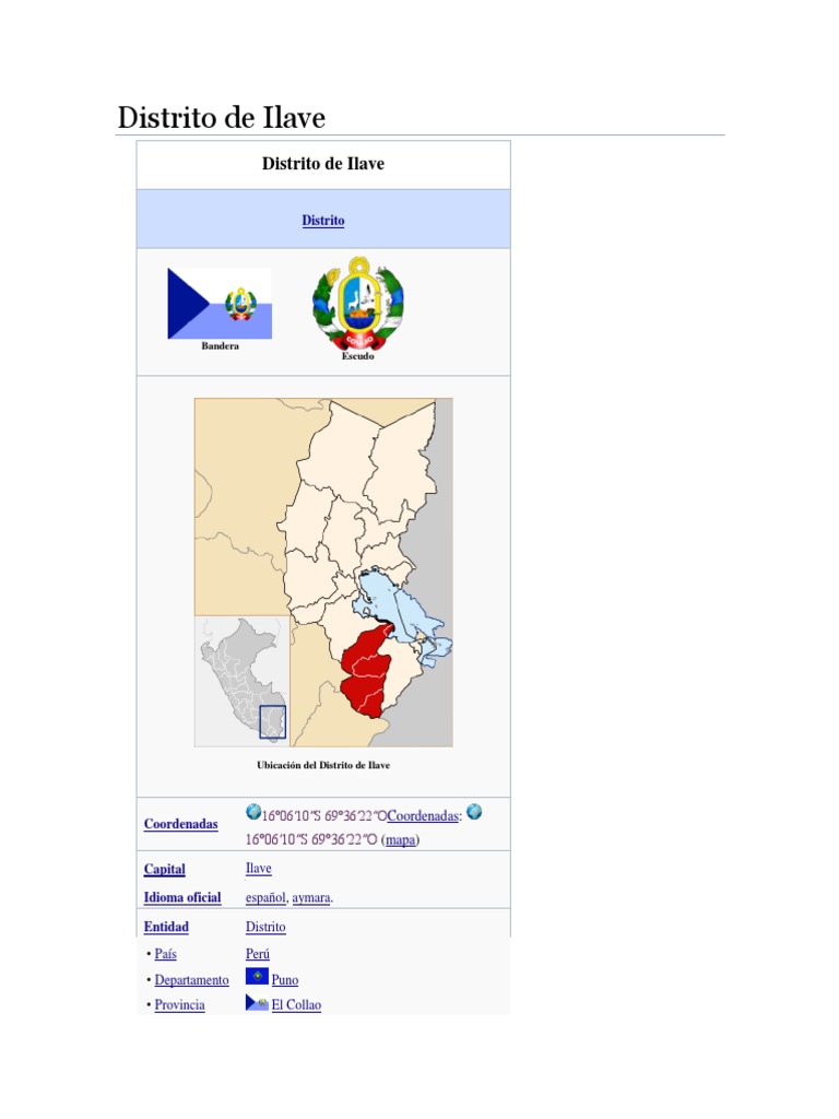 Distrito de Ilave | PDF | Science | Ciencia (general)