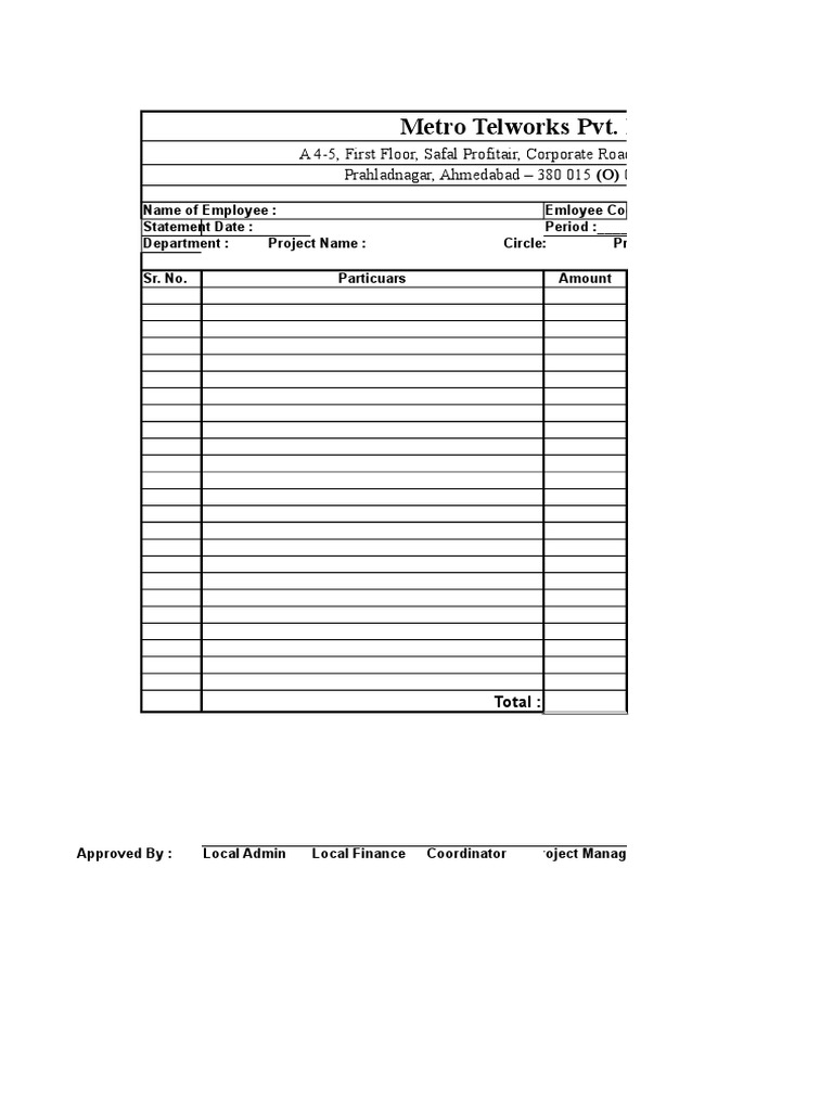 Metro Telworks Pvt. LTD | PDF