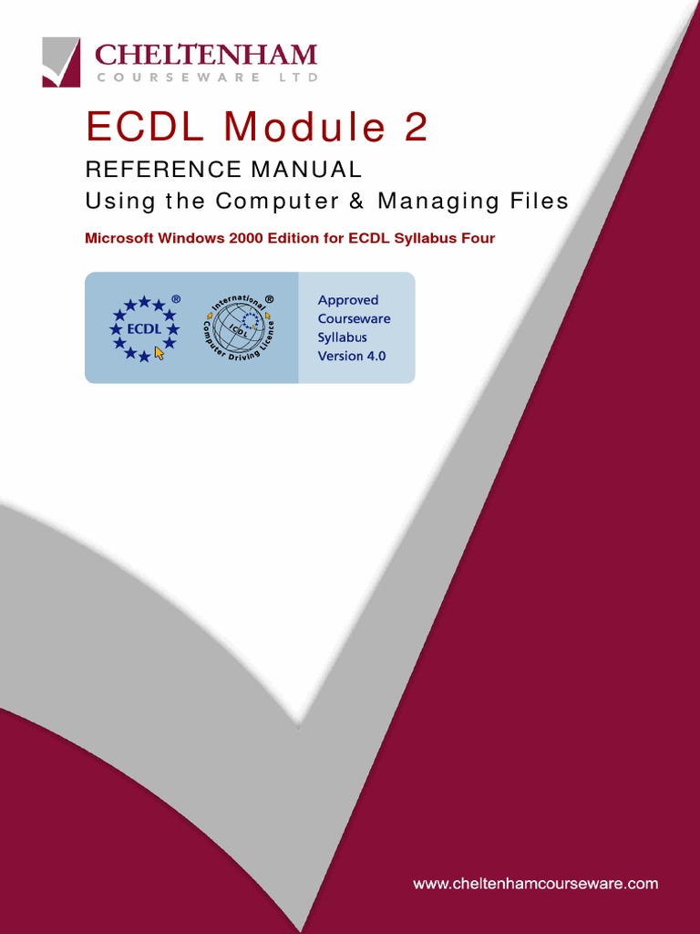 Icdl Module2 Using The Computer And Managing Files Pdf Computer File 5107