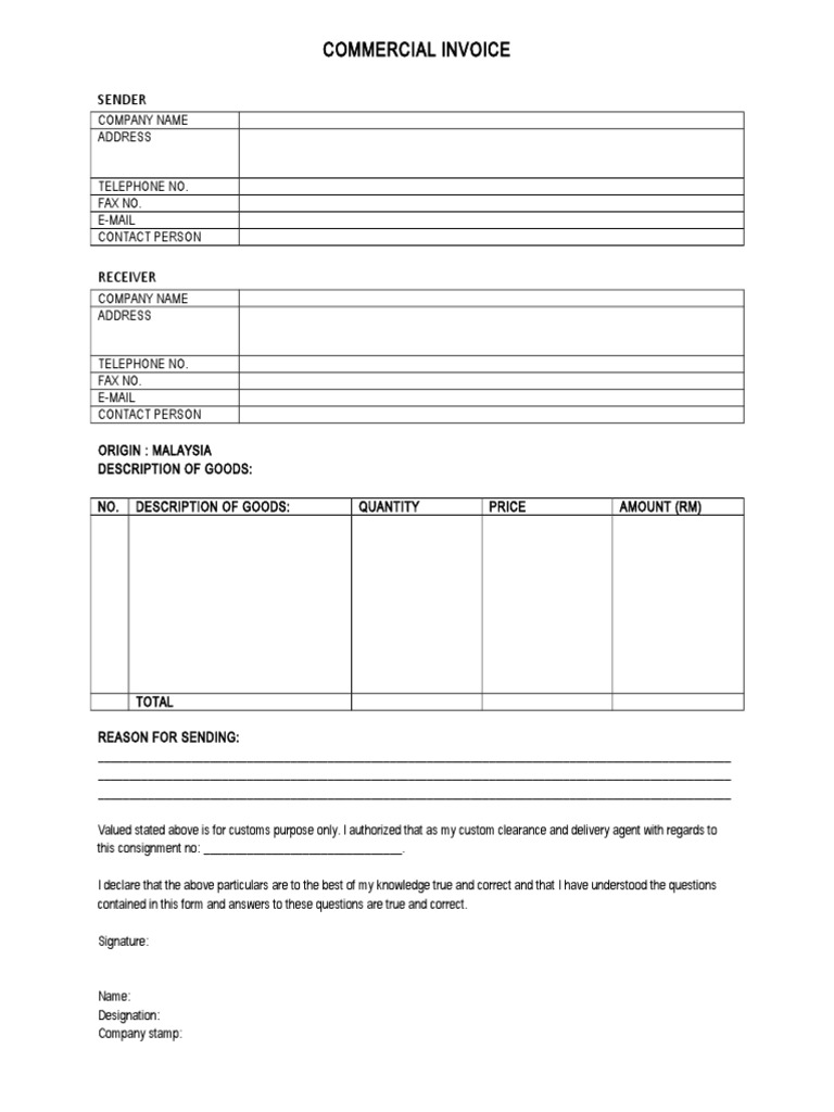 Commercial Invoice | PDF