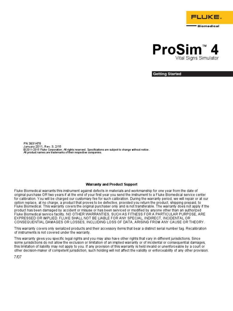 Prosim 4: Vital Signs Simulator | PDF | Battery (Electricity ...