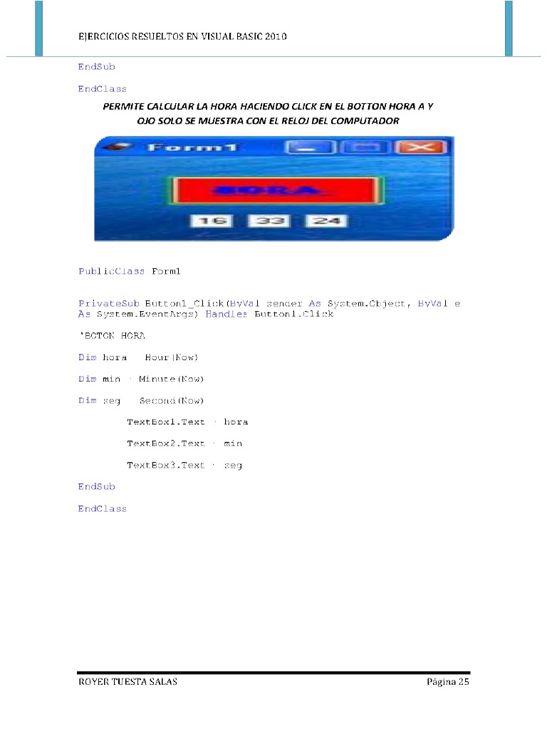 Ejercicios Resueltos en Visual Basic 2010-26-1024 | PDF