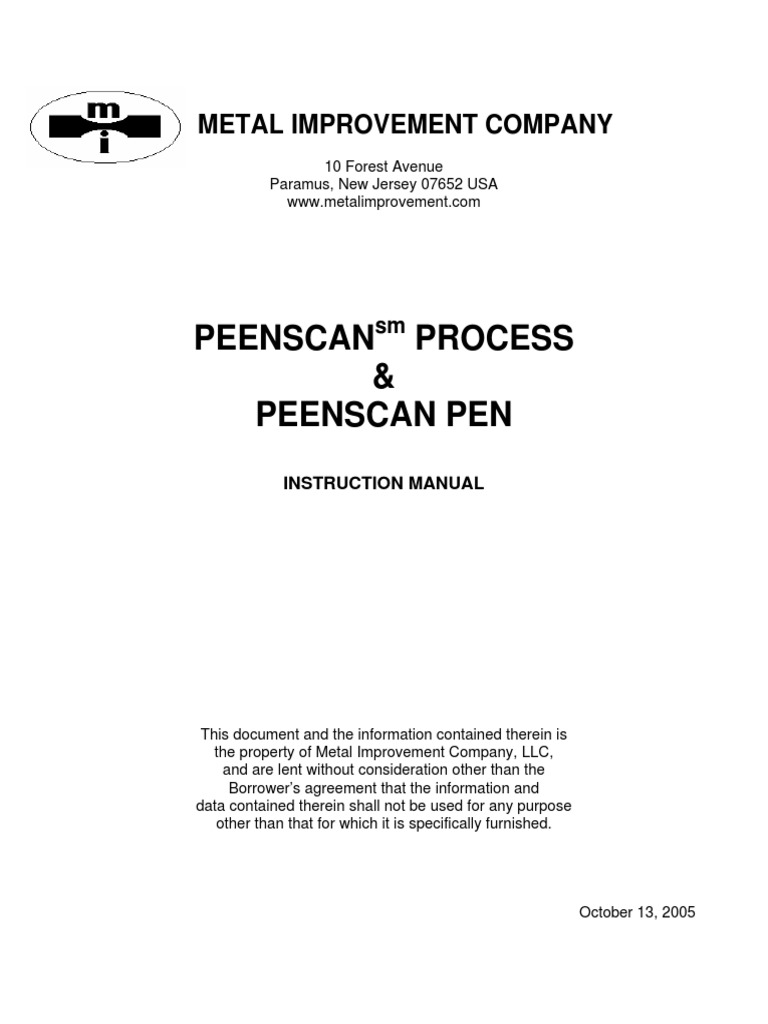 Peenscan Pen Instruction Manual | PDF | Ultraviolet | Fluorescence