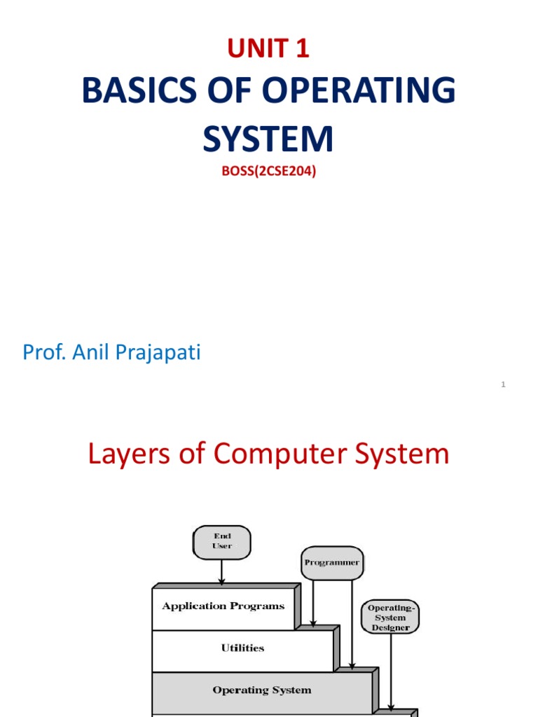 Boss-Unit 1 | PDF | Kernel (Operating System) | Operating System