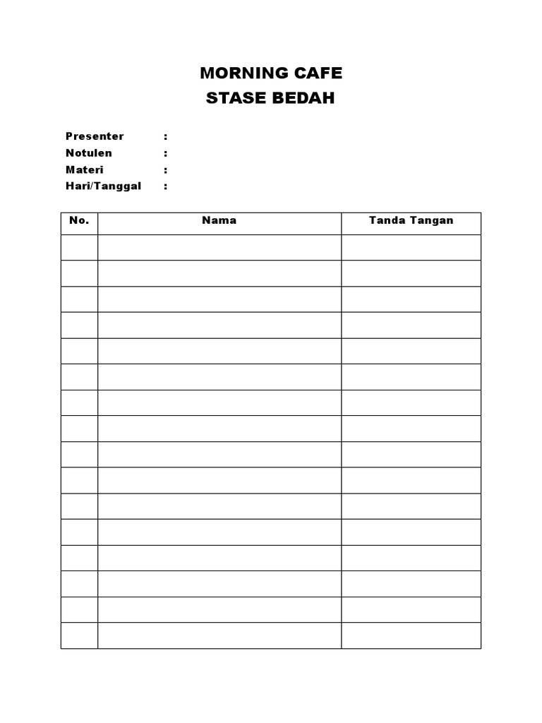 Morning Cafe Meeting Notes | PDF