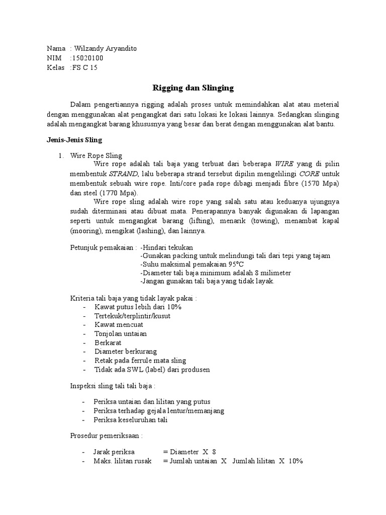 Panduan Rigging dan Slinging Dasar | PDF