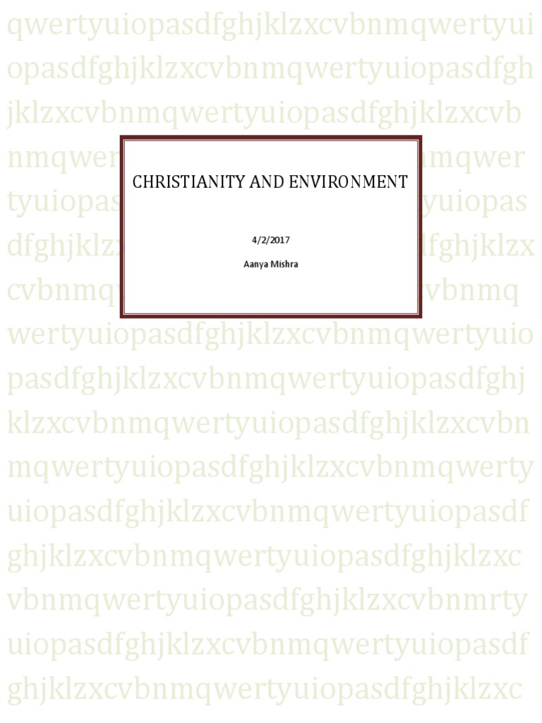 Christianity and The Environment | Download Free PDF | Adam And Eve | God