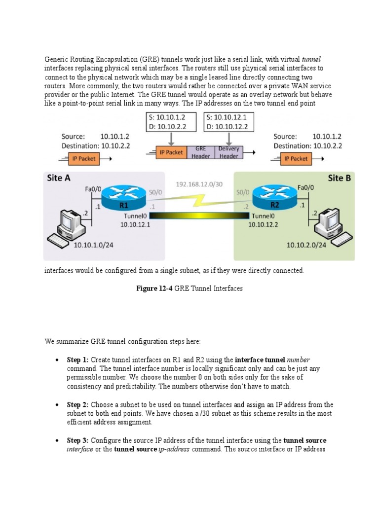 Generic Routing Encapsulation | PDF | Ip Address | Router (Computing)
