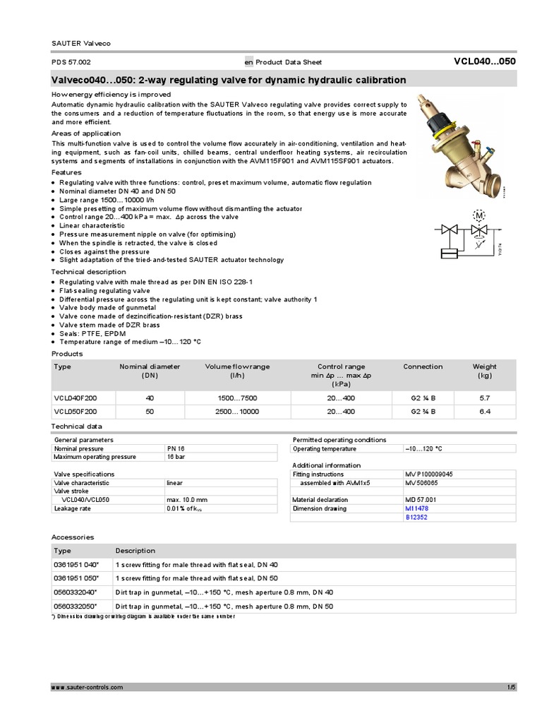 2 Way Regulating Valve PDF | PDF | Valve | Pressure Measurement