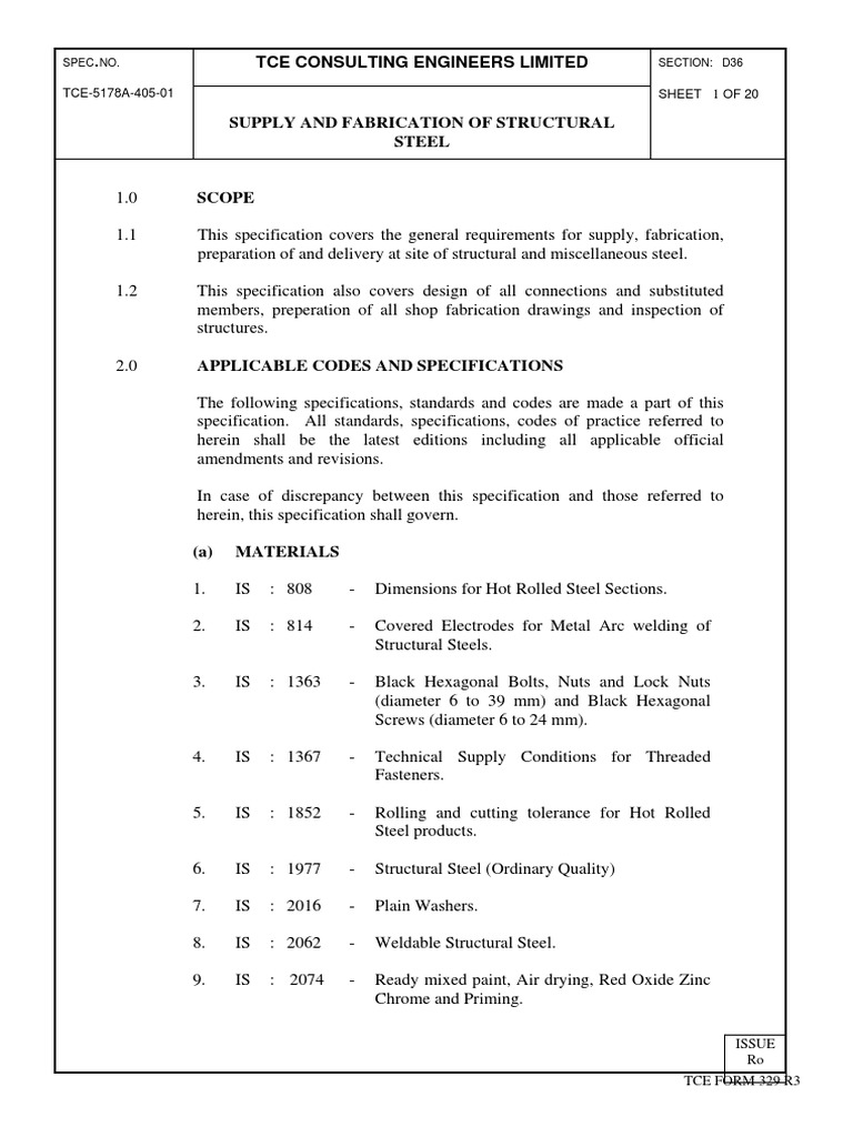BHEL SPEC Section D2 PDF | PDF | Metal Fabrication | Welding