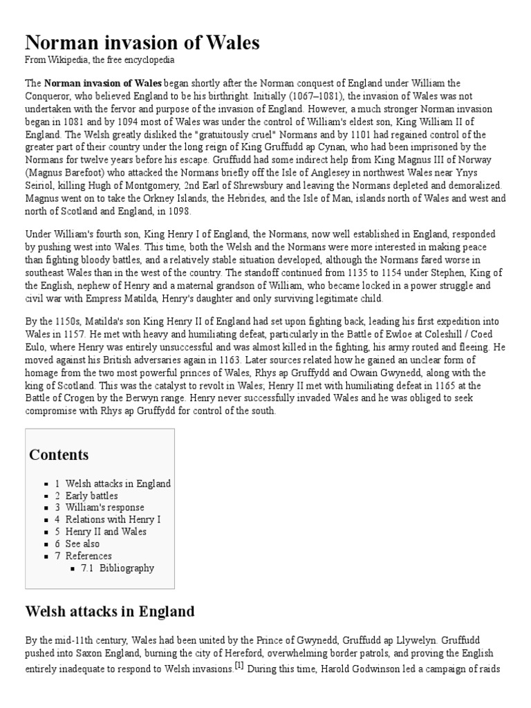 The Tumultuous Early Stages of the Norman Invasion and Conquest of ...