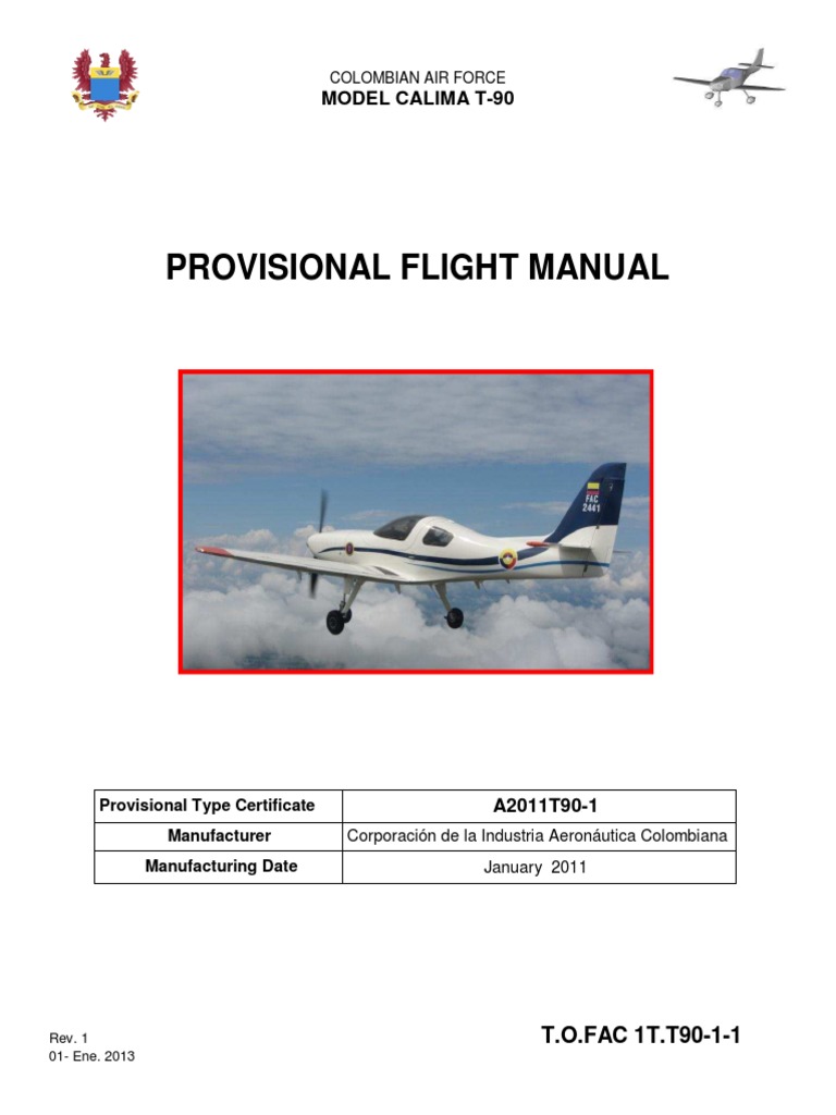Provisional Flight Manual T-90 Calima | PDF | Airspeed | Aerospace ...