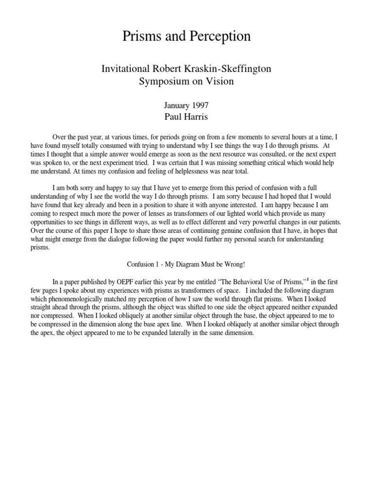 Prisms and Perception | PDF | Lens (Optics) | Optics