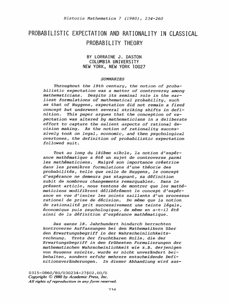 Probabilistic Expectation | PDF | Expected Value | Teaching Mathematics