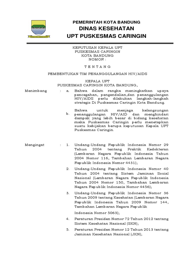 SK Tim Hiv | PDF | Pengembangan Diri