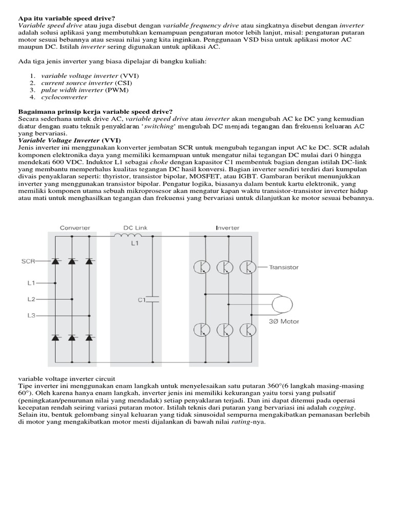 Bahan Skripsi Apa Itu Variable Speed Drive | PDF