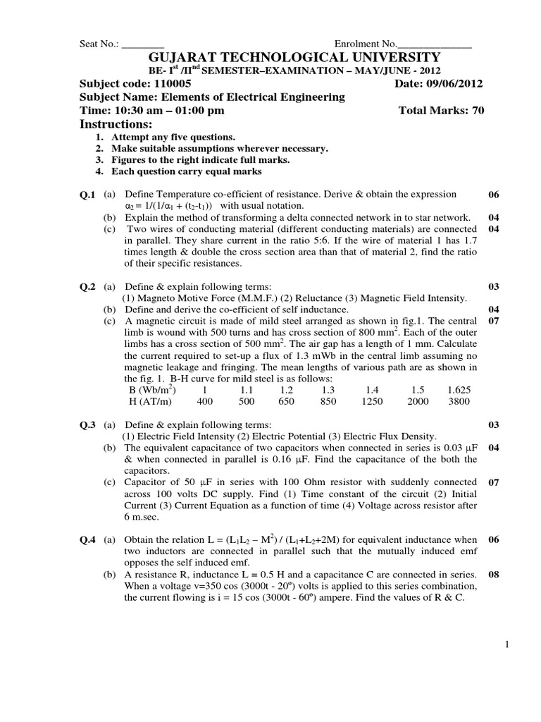 Eoee 12 PDF | PDF | Series And Parallel Circuits | Inductance