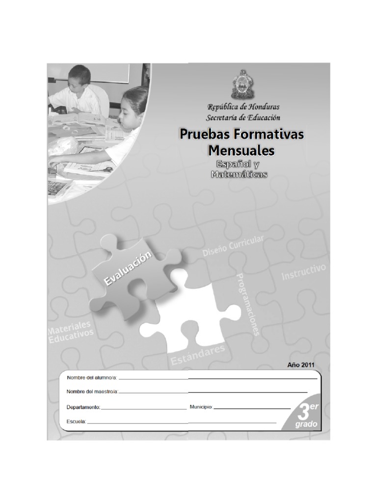 Prueba Formativa 3° Grado PDF | PDF