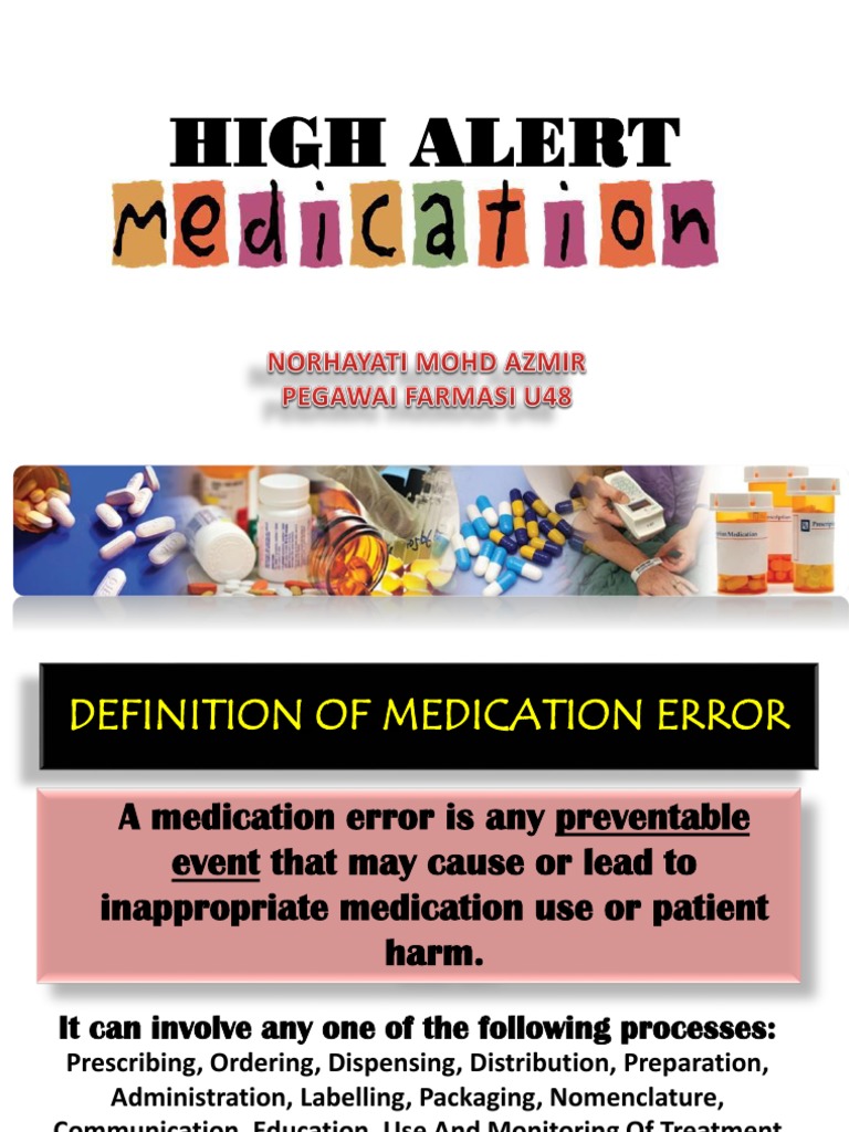 High Alert Medication Safety Guidelines | PDF | Medical Prescription ...
