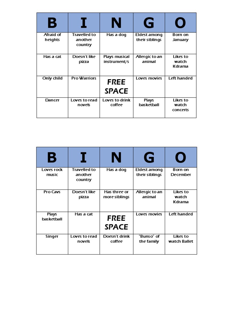 Human Bingo | PDF