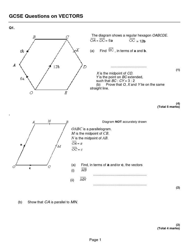 Vectors Questions | PDF | Linear Algebra | Mathematical Analysis