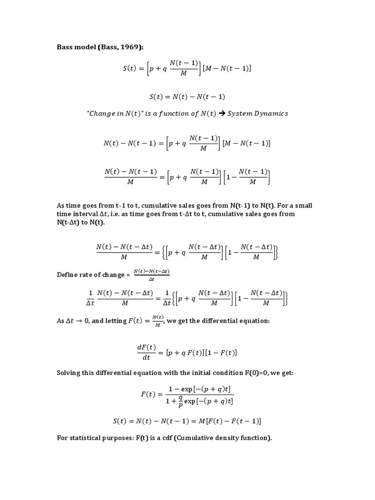 Modeling Innovation Diffusion Using the Bass Model and its ...