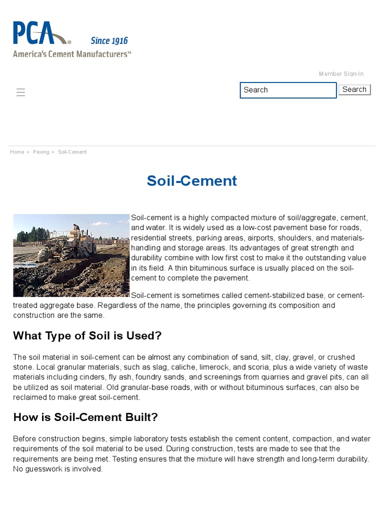 Soil Cement: What Type of Soil Is Used? | PDF | Road Surface | Asphalt