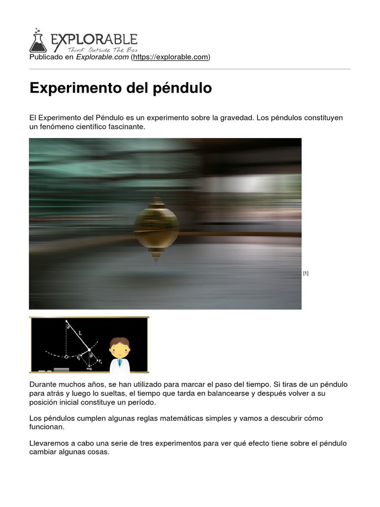 El Experimento Del Péndulo