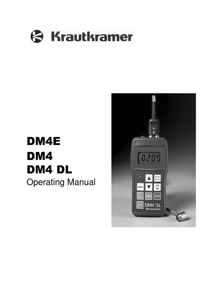 Manual Krautkramer DM4 PDF | PDF | Calibration | Ultrasound