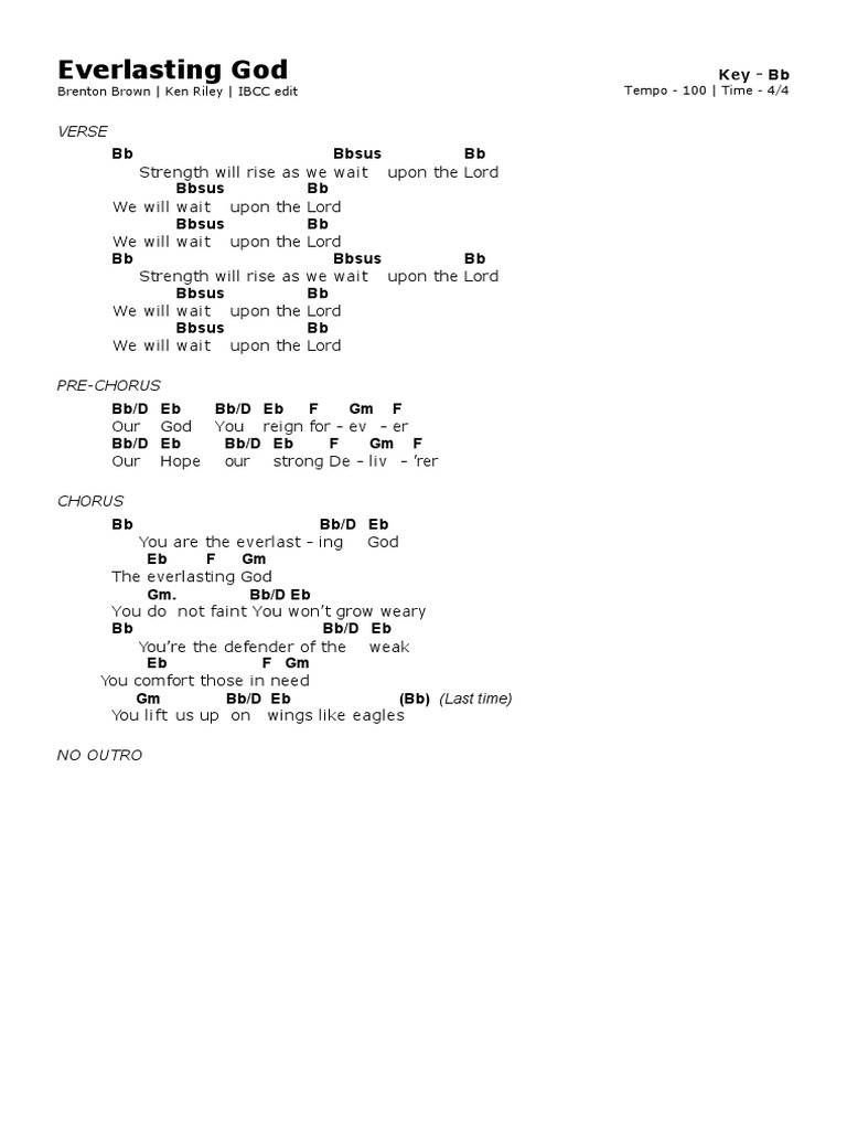 Everlasting God Lyrics & Chords | PDF