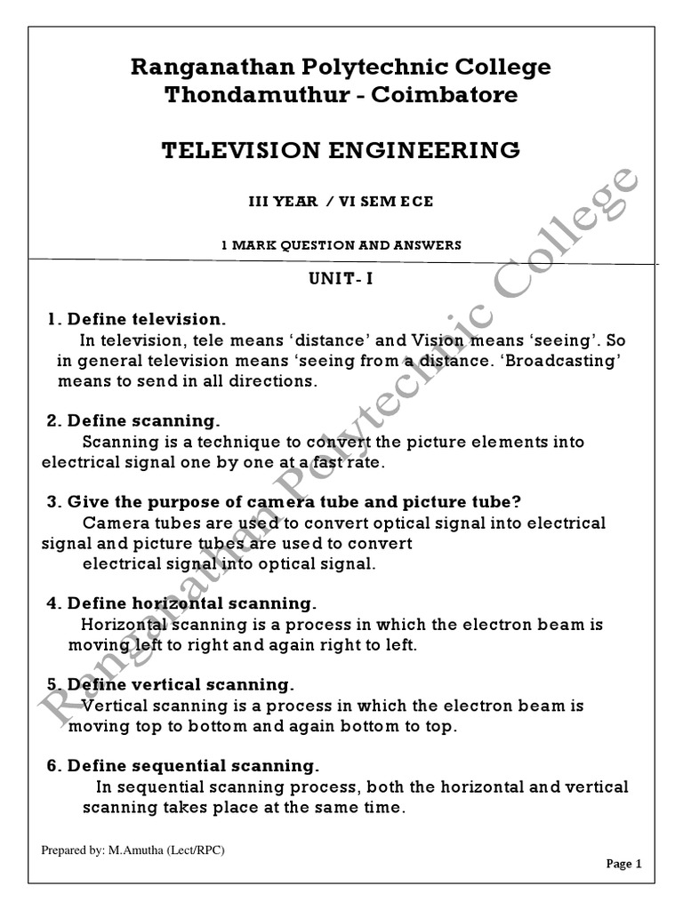 Ranganathan Polytechnic College Thondamuthur - Coimbatore Television ...