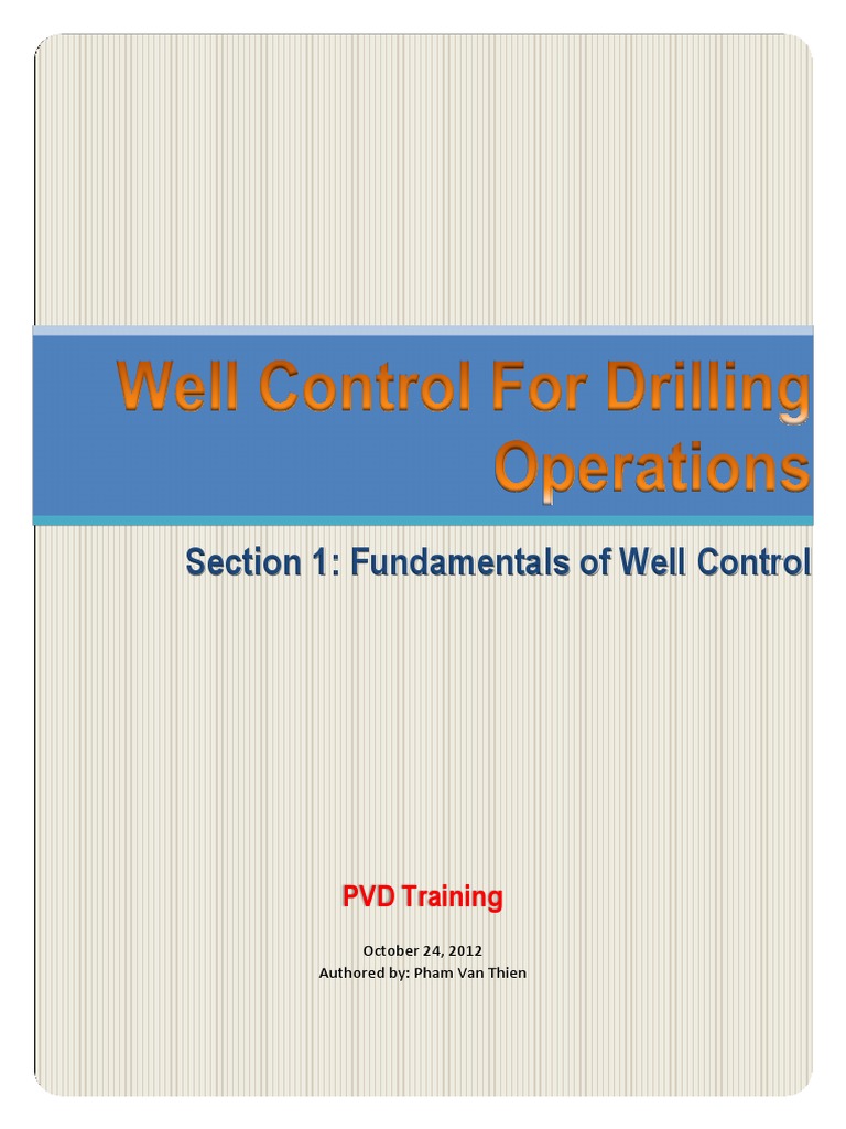 Fundamentals of Well Control in Drilling | PDF | Casing (Borehole ...
