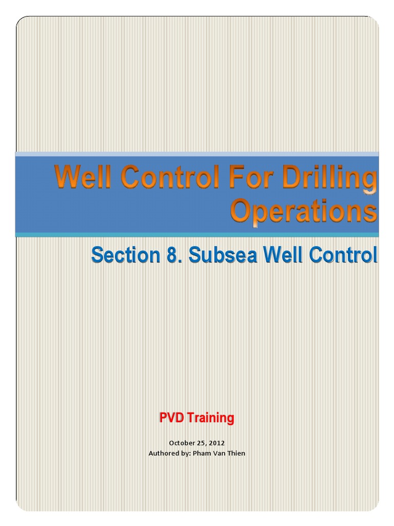 Subsea Well Control Training Overview | PDF | Blowout (Well Drilling ...