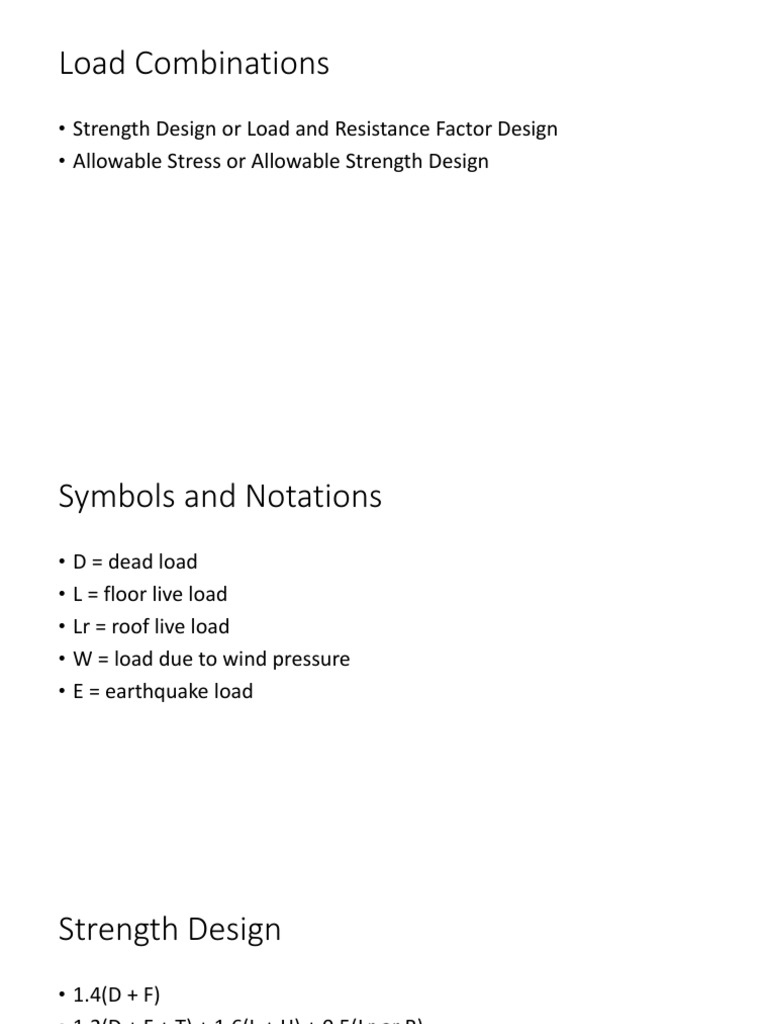 NSCP 2015 Load Combinations Overview | PDF | Science & Mathematics