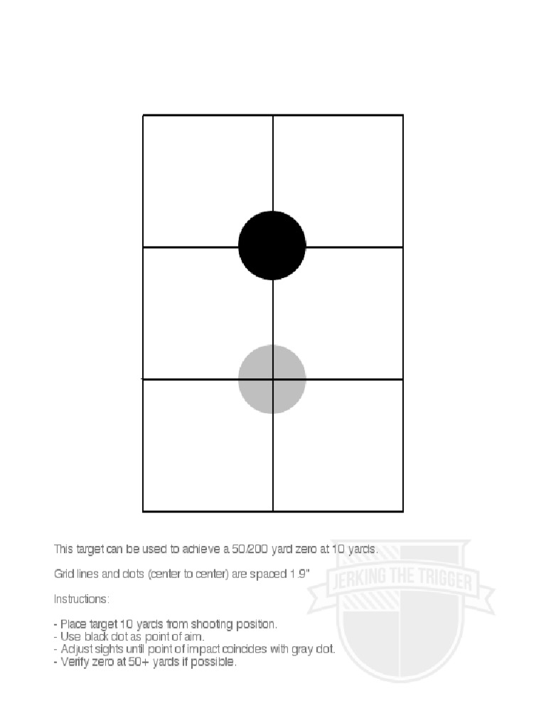 10 Yard 50 200 Zero Target PDF | PDF