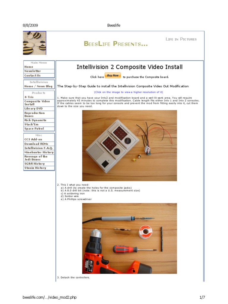 Intellivision 2 Composite Video Install | PDF