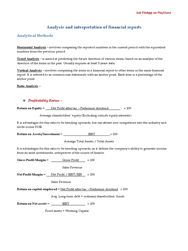 Financial Ratios Formula | PDF | Dividend | Revenue