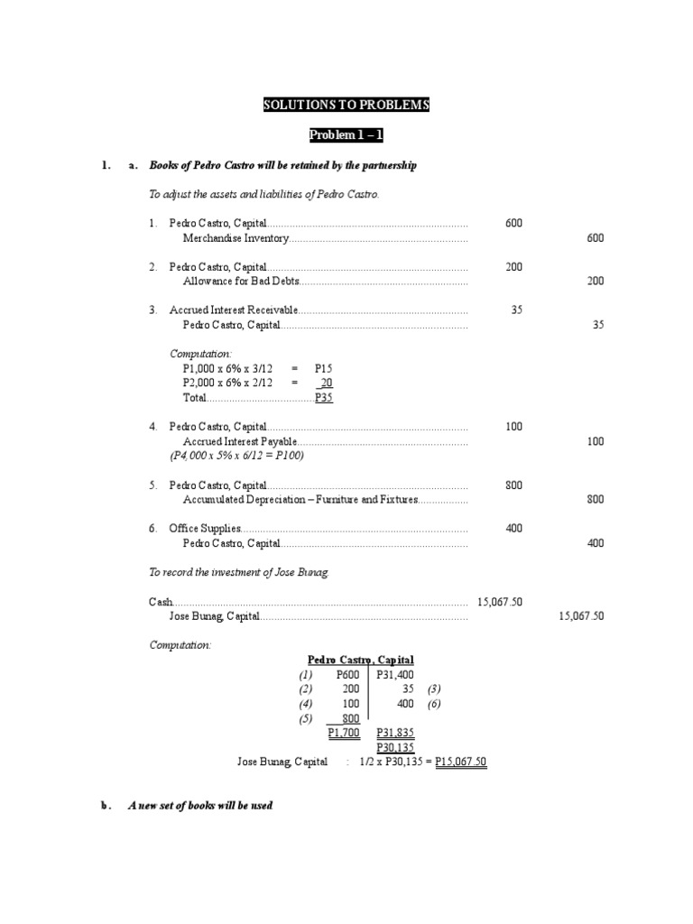 CHAPTER 1 - Partnership - Basic Considerations and Formation | PDF | Balance Sheet | Economies