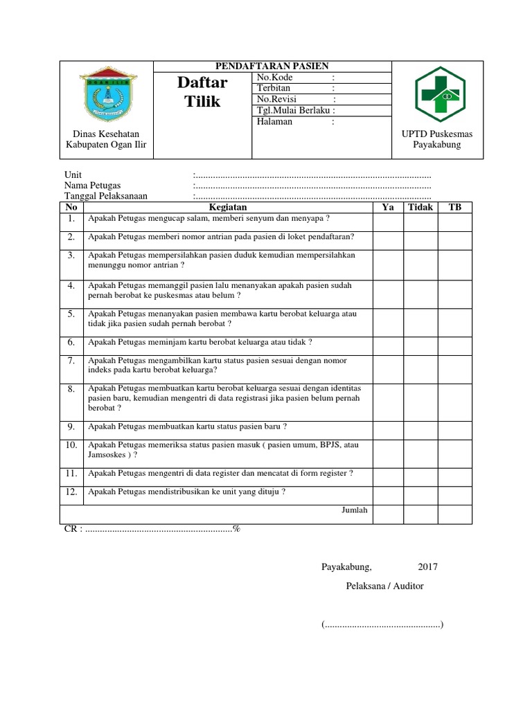 Prosedur Pendaftaran Pasien | PDF