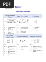 UT Formula Sheet | PDF | Decibel | Wavelength